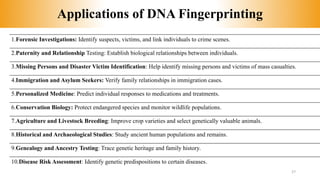 Conservation Biotechnology: DNA and Tissue Bank, DNA Barcoding , DNA fingerprint | PPT