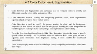 Color Detection & Segmentation based Invisible Claok | PDF