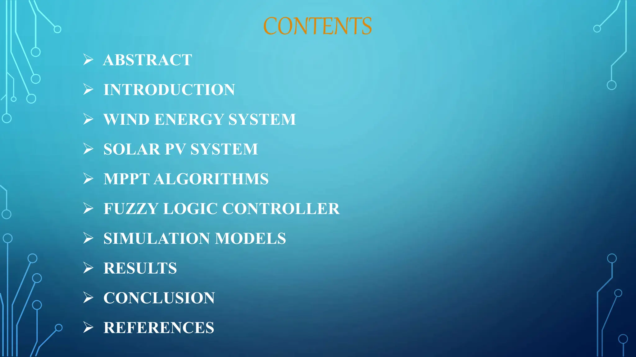 MAXIMUM POWER POINT TRACKING ALGORITHMS APPLIED TO WIND-SOLAR HYBRID ...