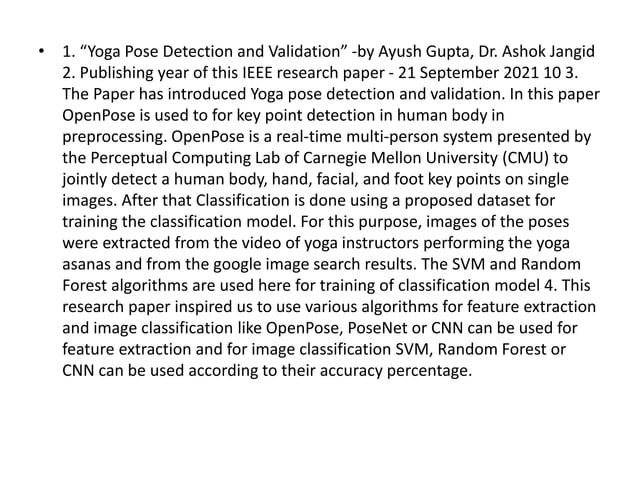 Yoga pose detection using deep learning project PPT.pptx