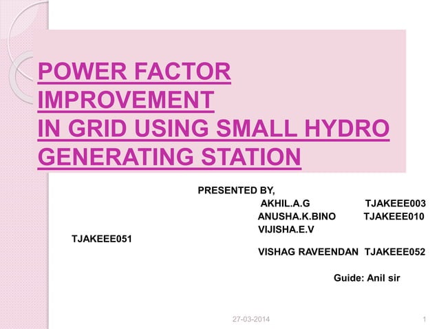 Power factor improvement method using synchronous condenser | PPTX | Power and Energy Industry ...