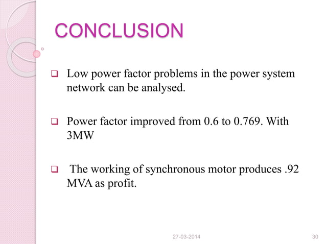 Power factor improvement method using synchronous condenser | PPTX ...
