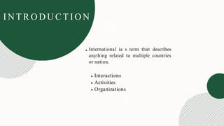 INTERNATIONAL ORGANISATION POWERPOINT PPT | PPT