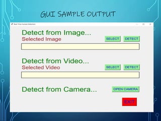 Final PPT.ppt about human detection and counting | PPT