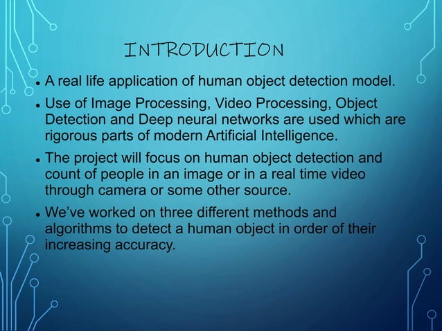 Final PPT.ppt about human detection and counting | PPT