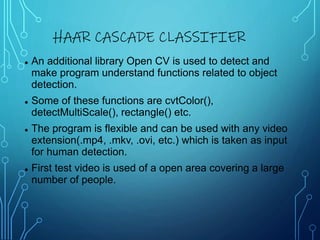 Final PPT.ppt about human detection and counting | PPT