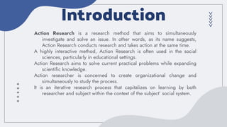 Action research a study power point slides | PPTX