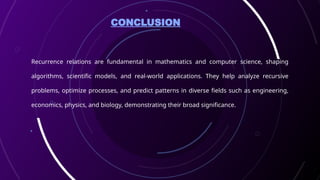 A project on recurrence relations in BCA | PPTX