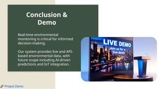 Real-Time Live Environmental Dashboard Presentation | PPT