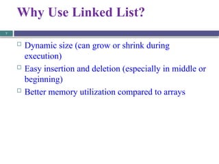 introduction to linked list ppt se studenrts | PPT