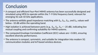 Design and Optimization of Compact Four-Port MIMO Antenna for 5G ...