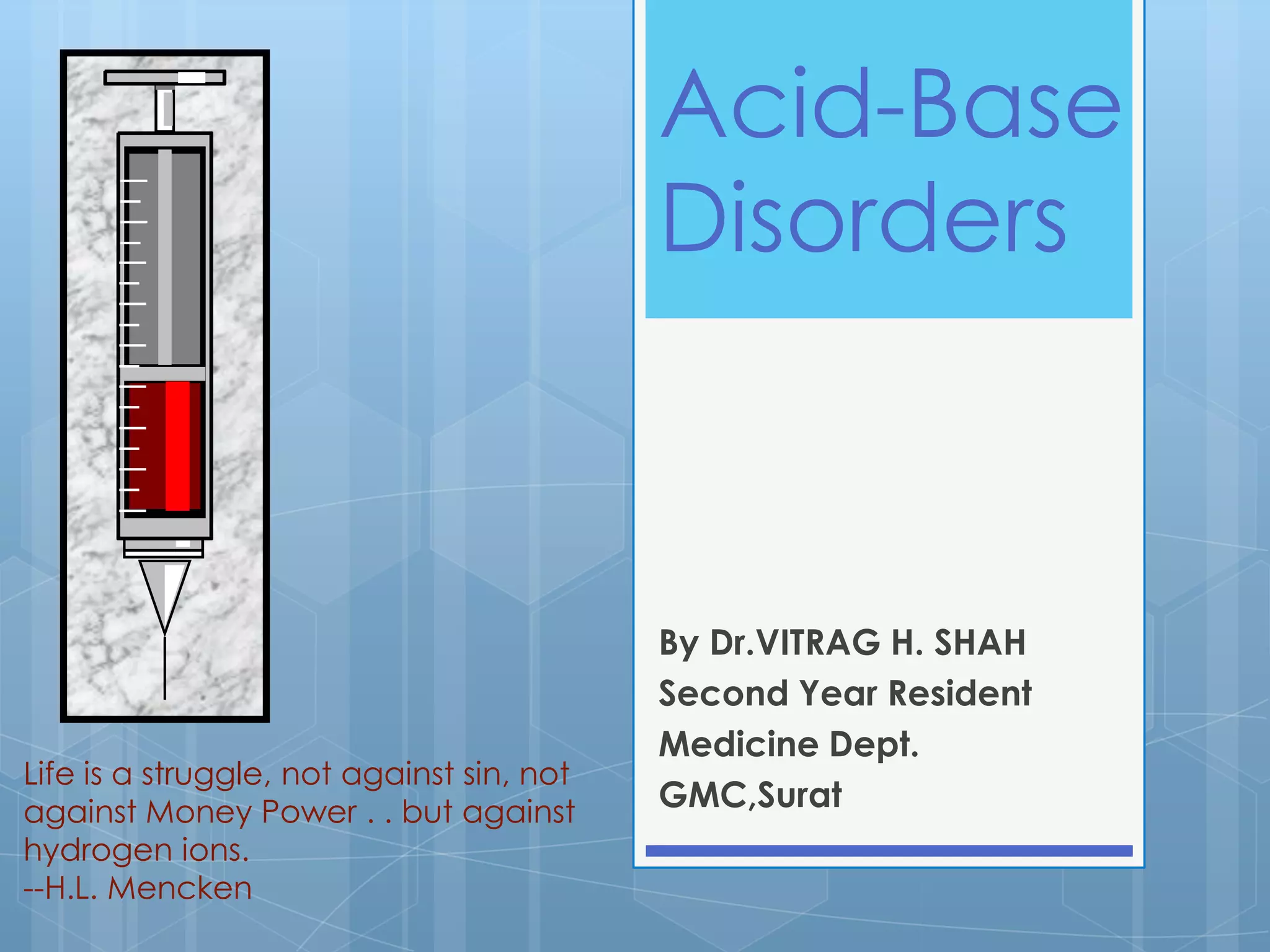 Acid-Base Disorders | PPT
