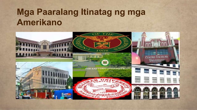 panahon ng pananakop ng mga amerikano at impluwensya nila | PPTX