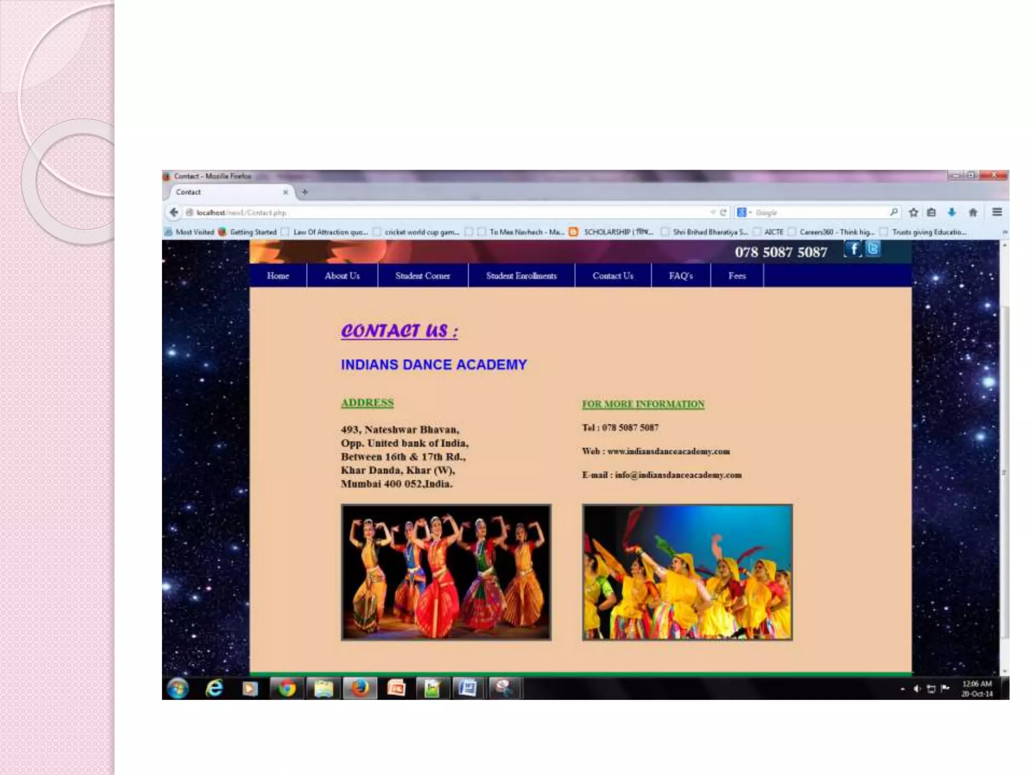 Presentation on Dance Academy Management System Project | PPTX