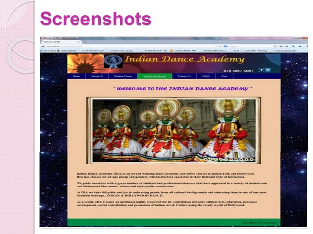 Presentation on Dance Academy Management System Project | PPTX ...