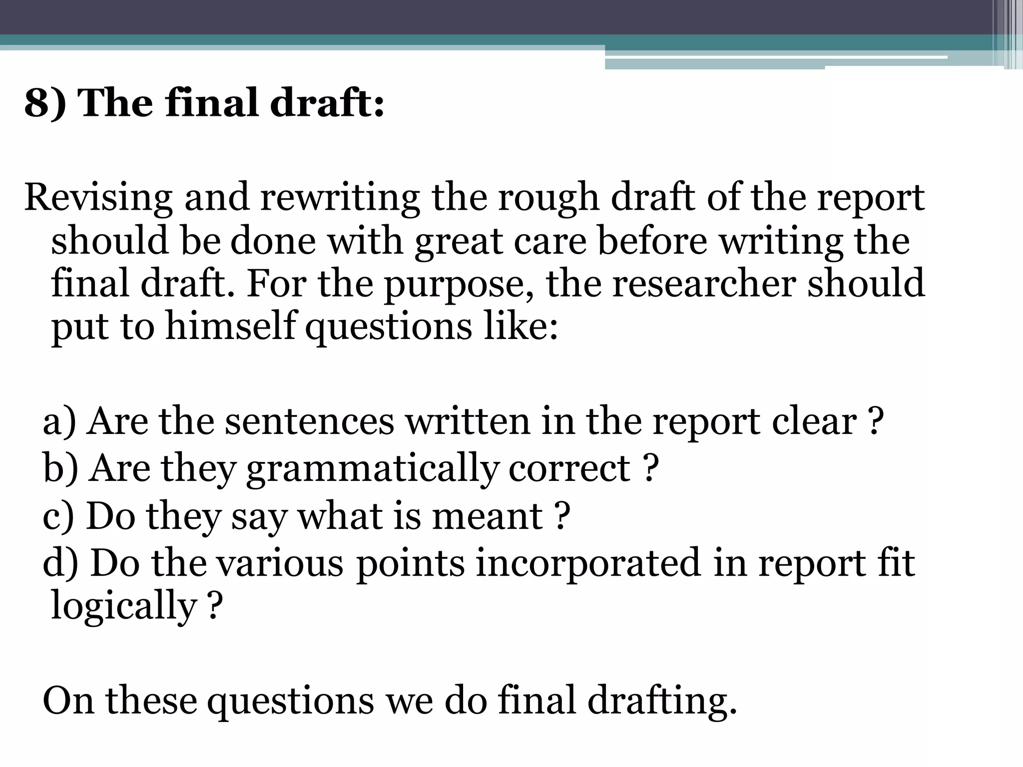 Ppt on Report Writing | PDF