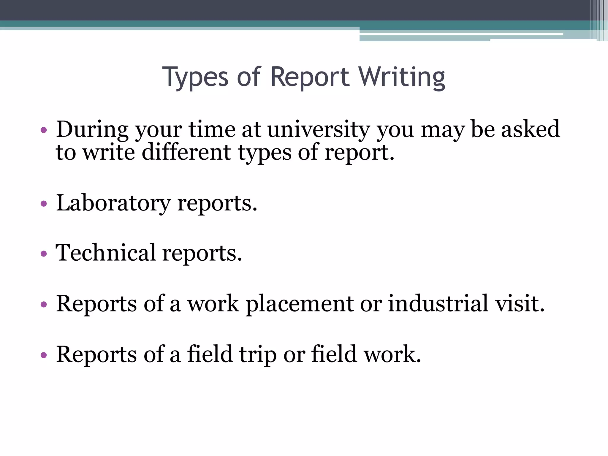 Ppt on Report Writing | PDF