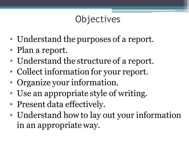 Ppt on Report Writing | PDF | Postgraduate Education | College Education