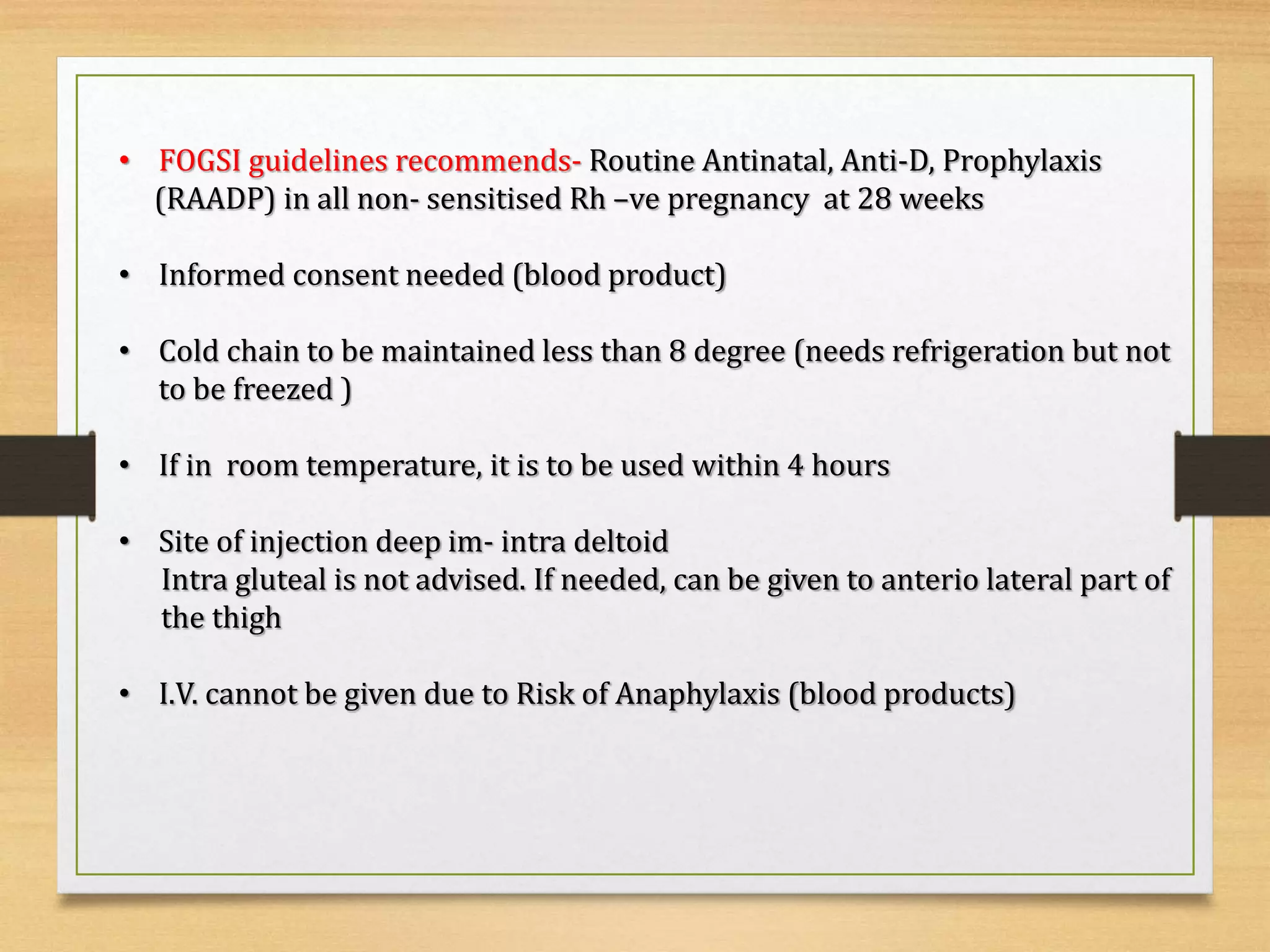 Management of Rh Negative Pregnancy | PPT