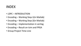 LDPC - Low Density Parity Check Matrix | PPTX