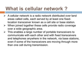 Cellular network | PPTX