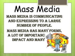 Mass Media and Cinema | PPTX