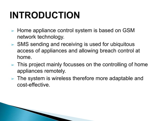 gsm based home automation | PPT