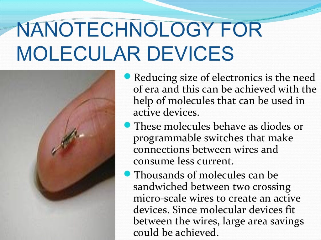 Applications Of Nanotechnology In Electronics