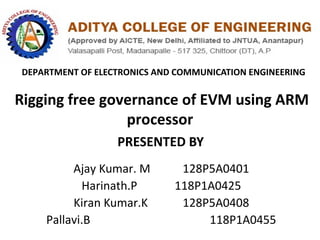 Rigging free voting machine(EVM) | PPT