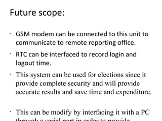Rigging free voting machine(EVM) | PPT
