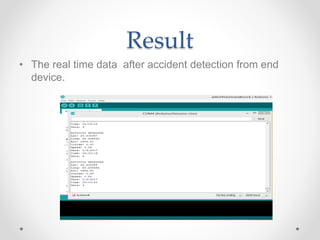 ppt on accident detection system based on Iot | PPTX