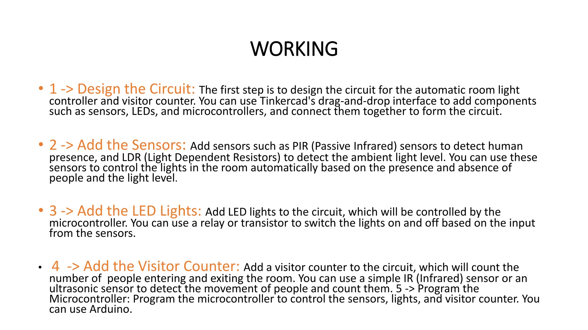 Automatic Room Light Controller with Bidirectional Visitor Counter | PPTX