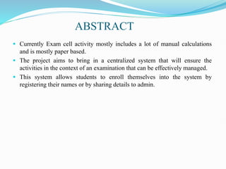 FINAL_PPT[1] (4).pptx about exam cell management | PPTX