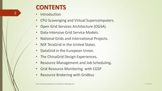 Grid Computing Systems and Resource Management | PPT