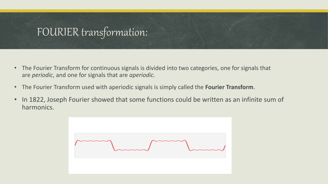 Application of Fourier Transformation | PPTX | Digital Audio | Computer ...