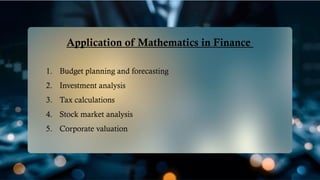 PPT on Mathematical Application in practical life | PPTX