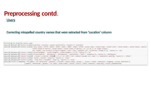 Book Recommendation system using python and machine learning | PPTX