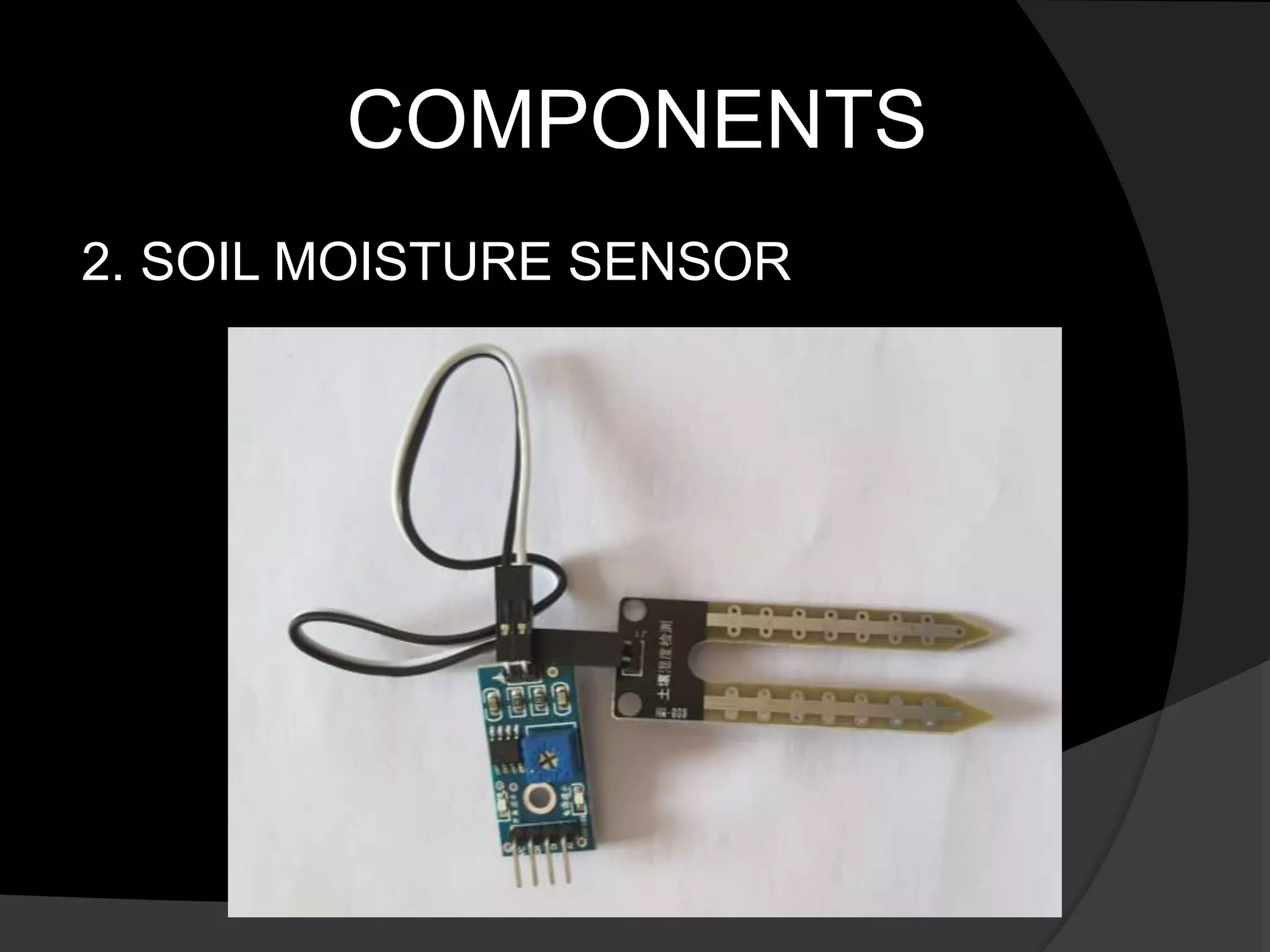 Automatic watering in plants sensing soil moisture level using Arduino ...