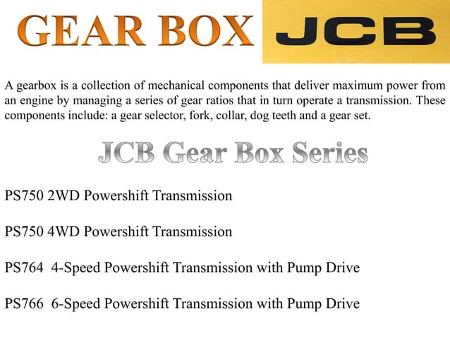 jcb | PPTX | Manufacturing Industry | Industries