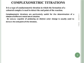 conductometric( titrations in detail ppt | PPTX