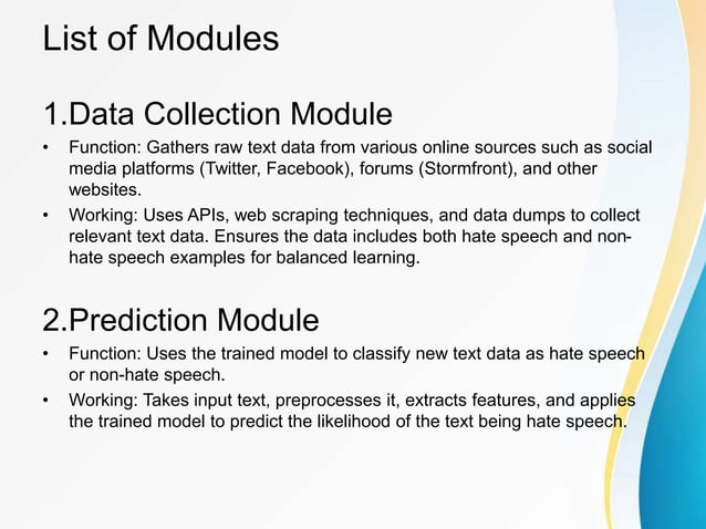 Hate speech detection using machine learning | PPTX