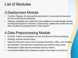Hate speech detection using machine learning | PPTX