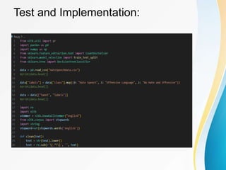 Hate speech detection using machine learning | PPTX