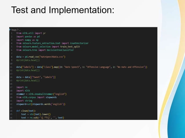 Hate speech detection using machine learning | PPTX