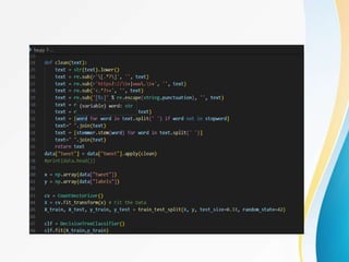 Hate speech detection using machine learning | PPTX