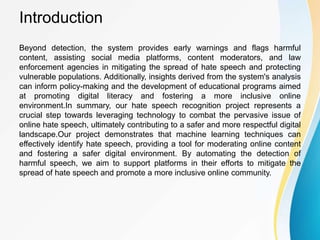 Hate speech detection using machine learning | PPTX