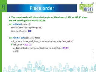 Backtesting And Live Trading With Interactive Brokers Using Python With ...