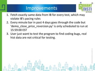 Backtesting And Live Trading With Interactive Brokers Using Python With ...