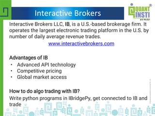 Backtesting And Live Trading With Interactive Brokers Using Python With ...