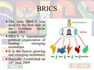 Presentation on SAARC and BRICS a new parallel power in the world | PPTX